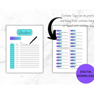 Dance Competition Printable Bundle, Dance Competition Packing List ...