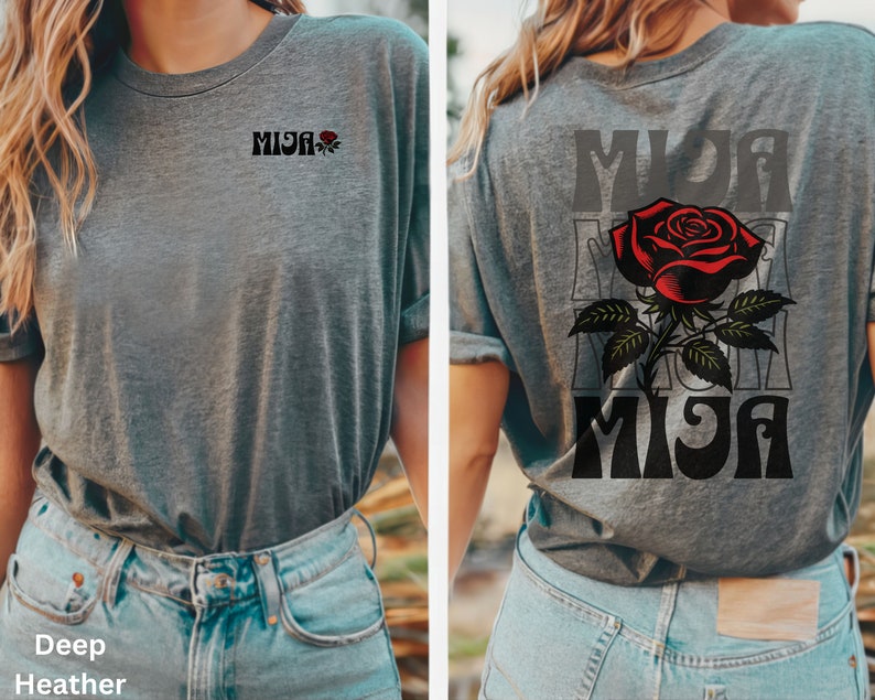 Mija T-shirt, Spanish Shirt, Latina Tee, Red Rose, for the Mija in Your ...