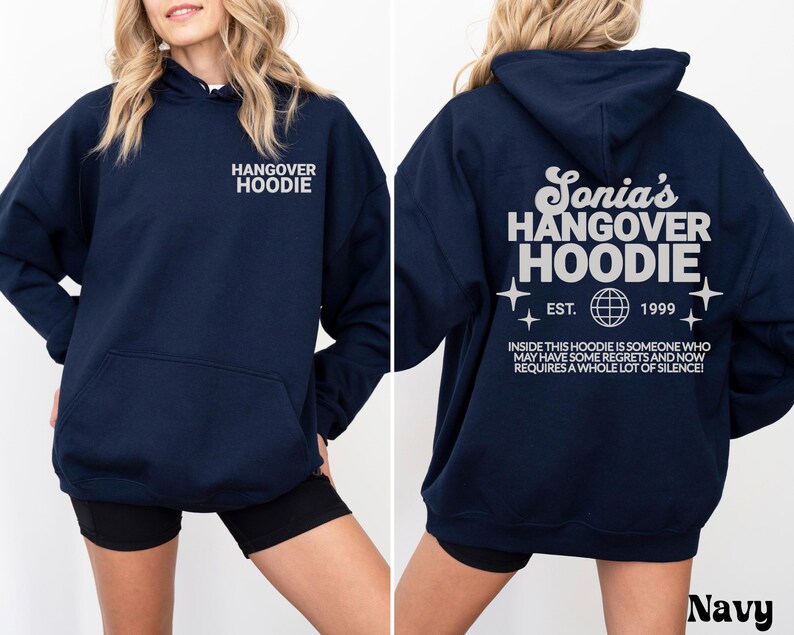 Personalized Hangover Hoodie, Oversized Sweatshirt, Hungover Shirt ...