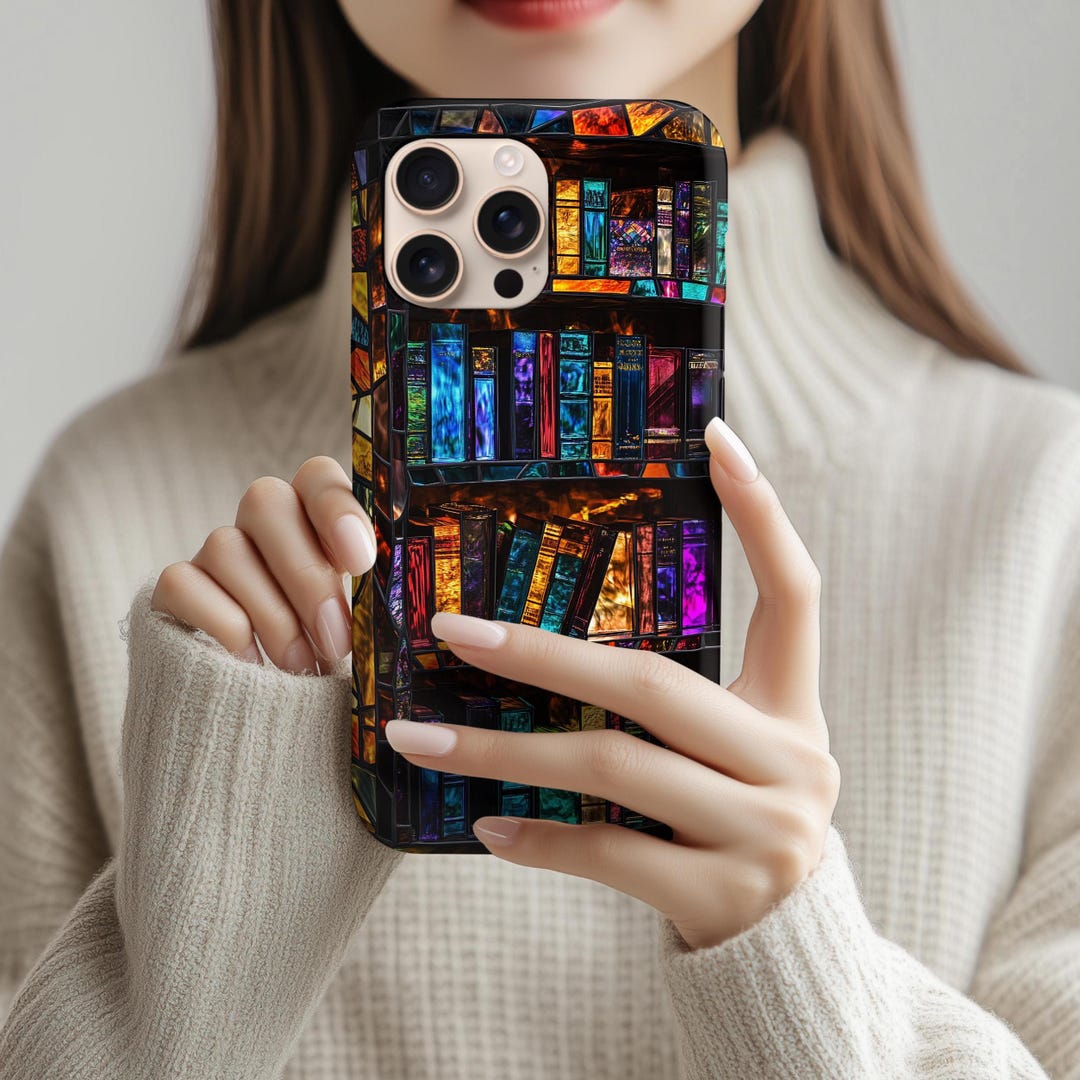 Magical Book Phone Case, Floral Dark Academia Bookcase Phonecase ...