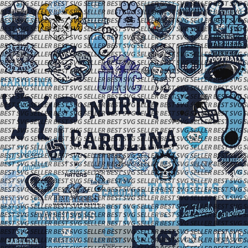 Tar Heels SVG, Basketball SVG, North Carolina, Football, UNC, Collage ...
