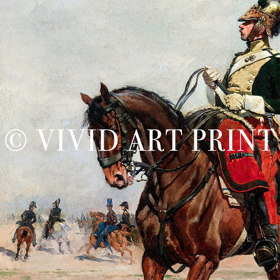 Antique Cavalry Officer Print: Vintage Equestrian Military Art (digital ...