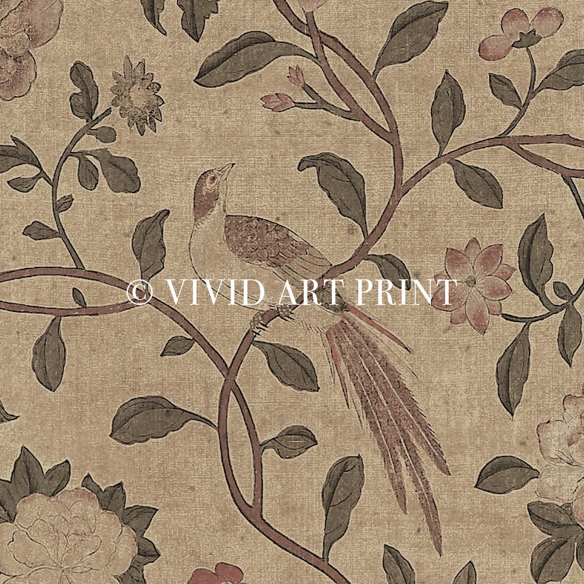 Vintage PRINTABLE Tapestry Pattern Antique Art floral Serenity Digital ...