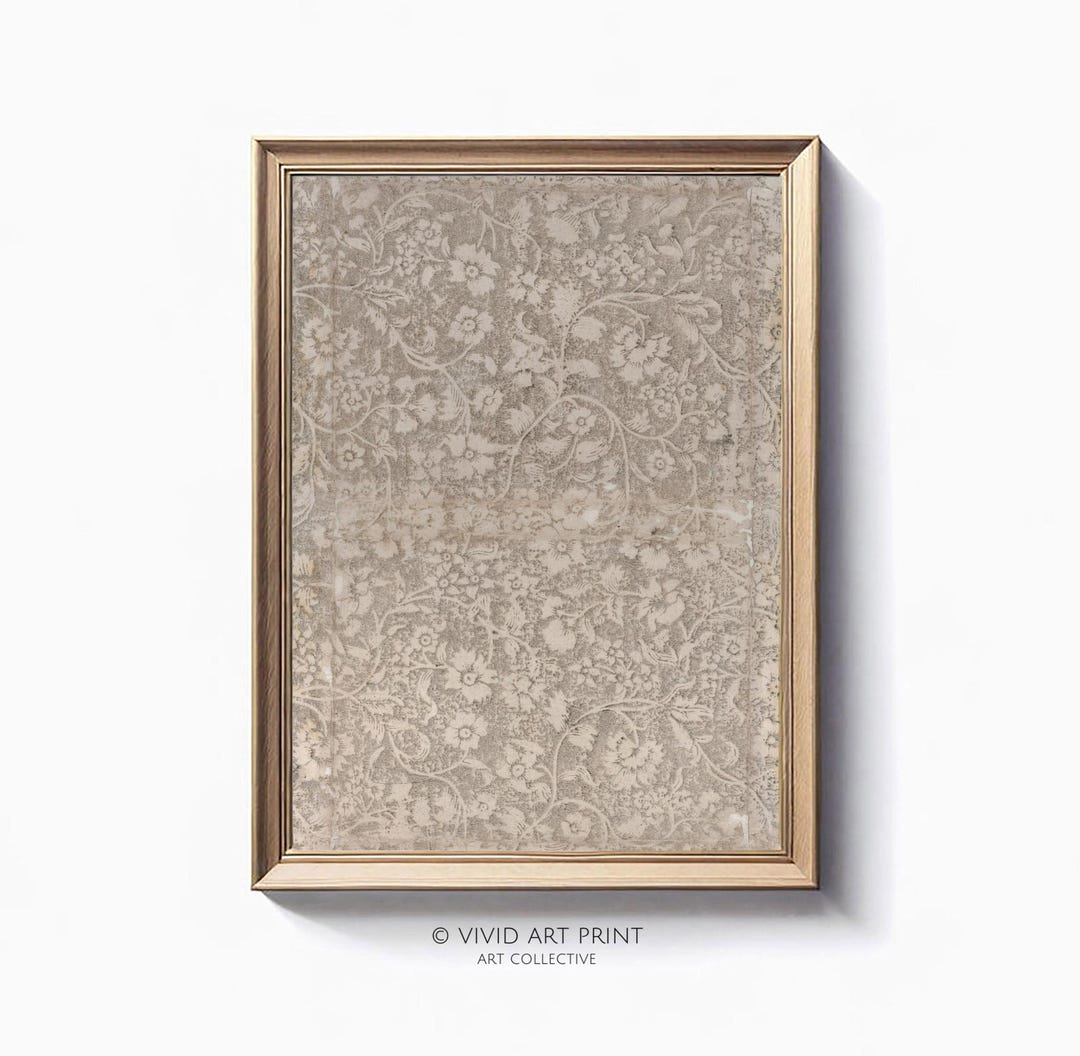 Floral Vines Pattern PRINTABLE Wall Art | Vintage Botanical Wallpaper ...