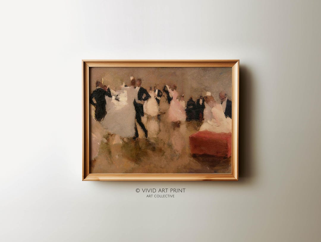 PRINTABLE Ballroom Dance Wall Art | Vintage Romantic Impressionist Oil ...