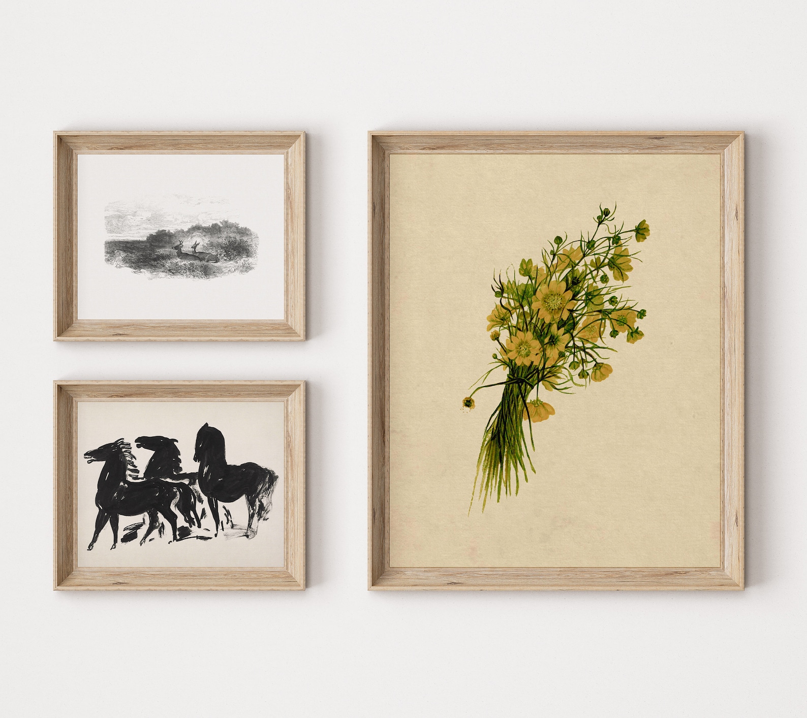 PRINTABLE Vintage Gallery Art Set of 7 Digital Downloadable Home Decor ...
