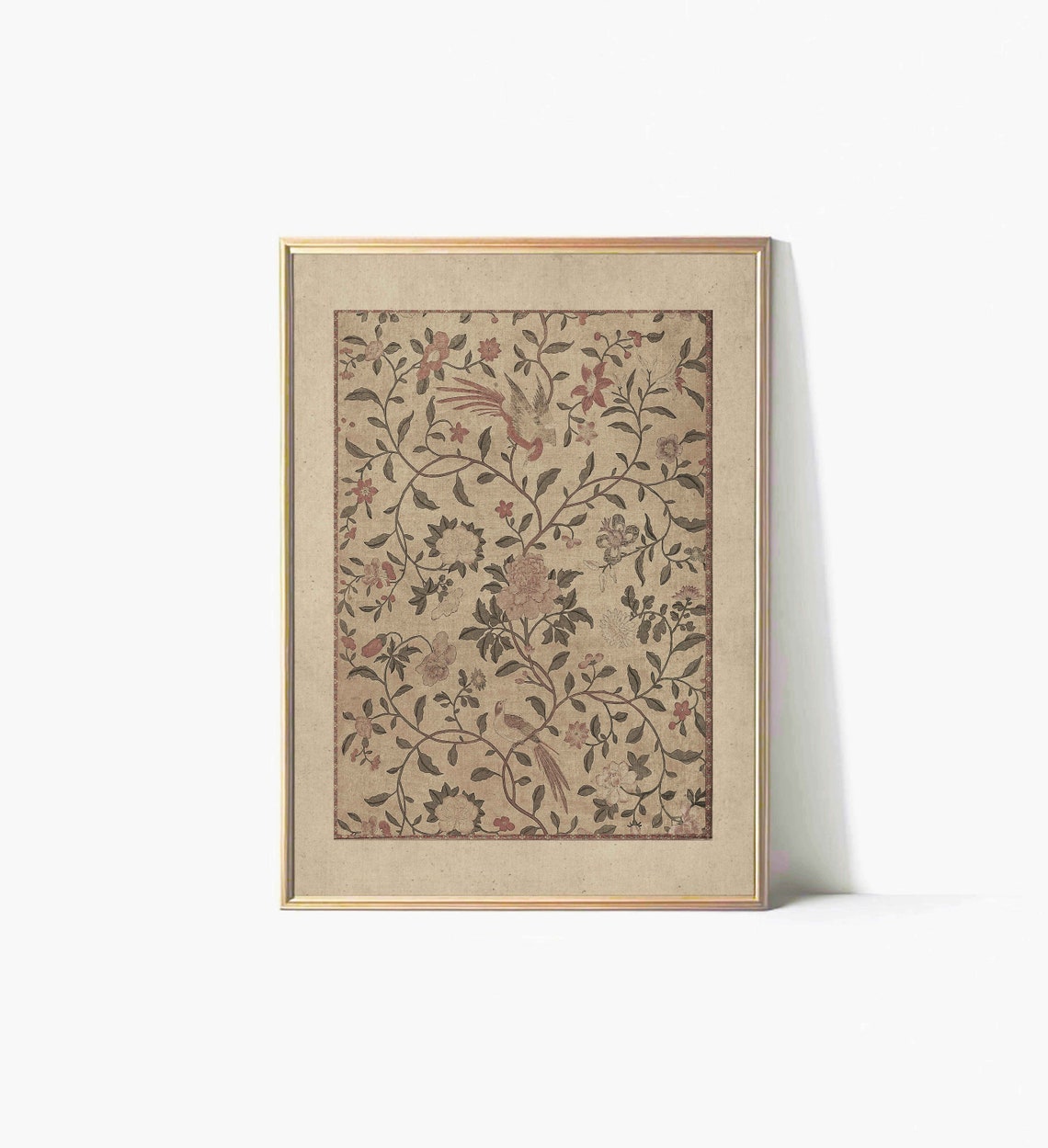 Vintage PRINTABLE Tapestry Pattern Antique Art floral Serenity Digital ...