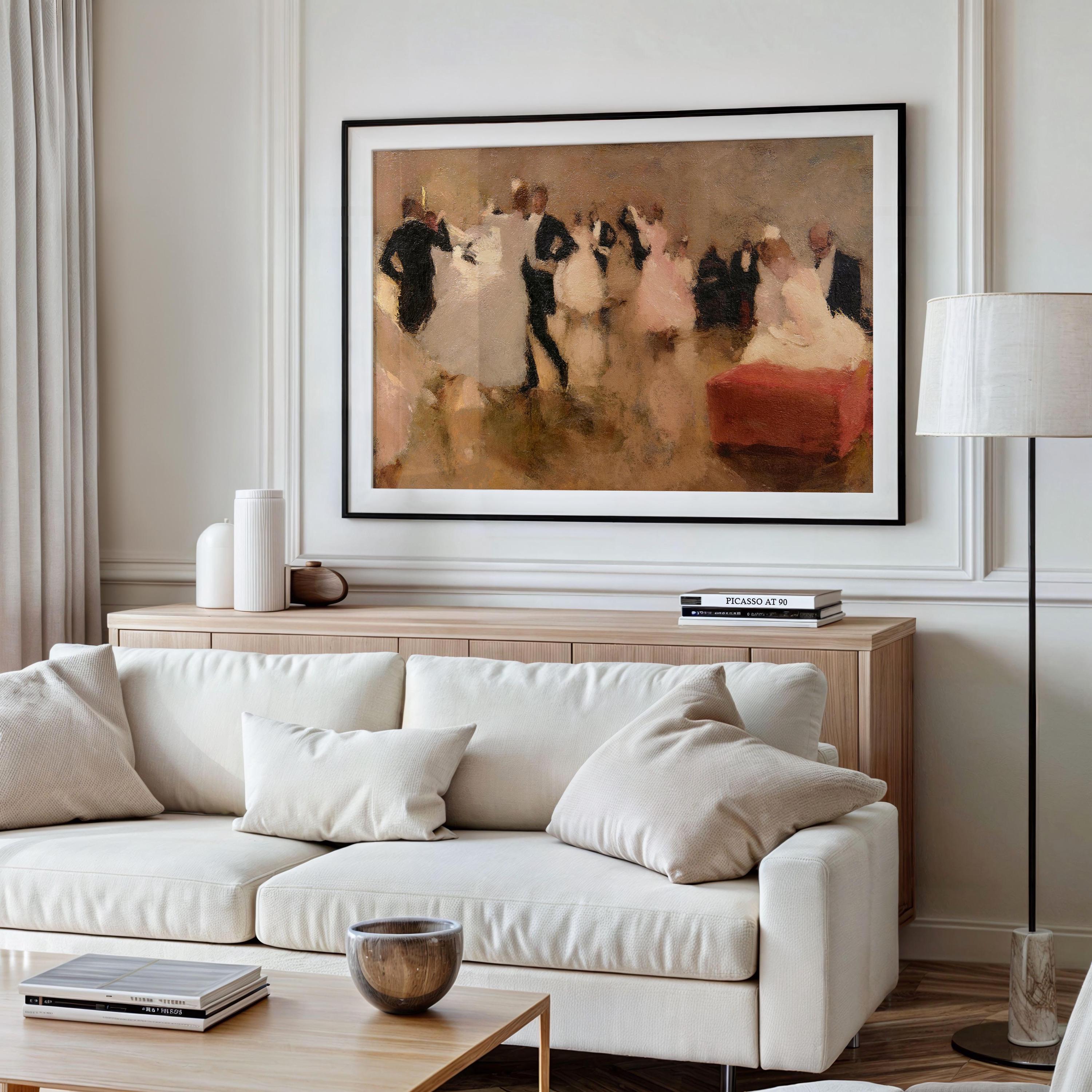 PRINTABLE Ballroom Dance Wall Art | Vintage Romantic Impressionist Oil ...