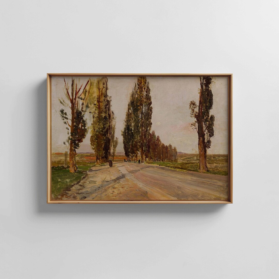 Vintage Poplar Trees PRINTABLE Wall Art | Rustic Countryside Digital ...