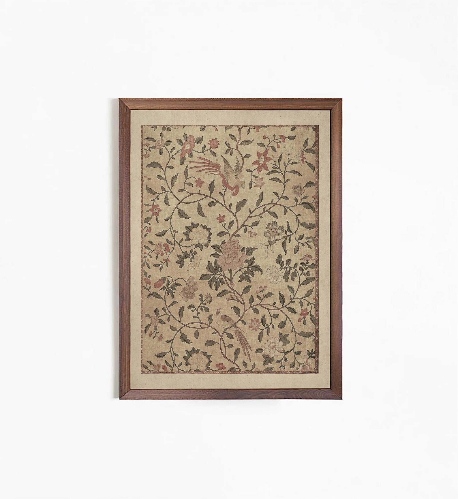 Vintage PRINTABLE Tapestry Pattern Antique Art floral Serenity Digital ...