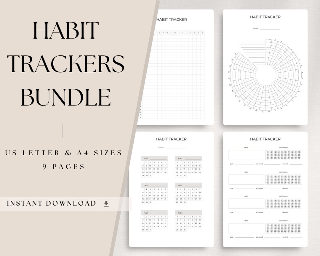 DIGITAL HABIT TRACKER Digital Goal Tracker, Instant Download, Printable ...