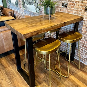 Chunky, Rustic and Industrial Breakfast Bar. - Etsy UK