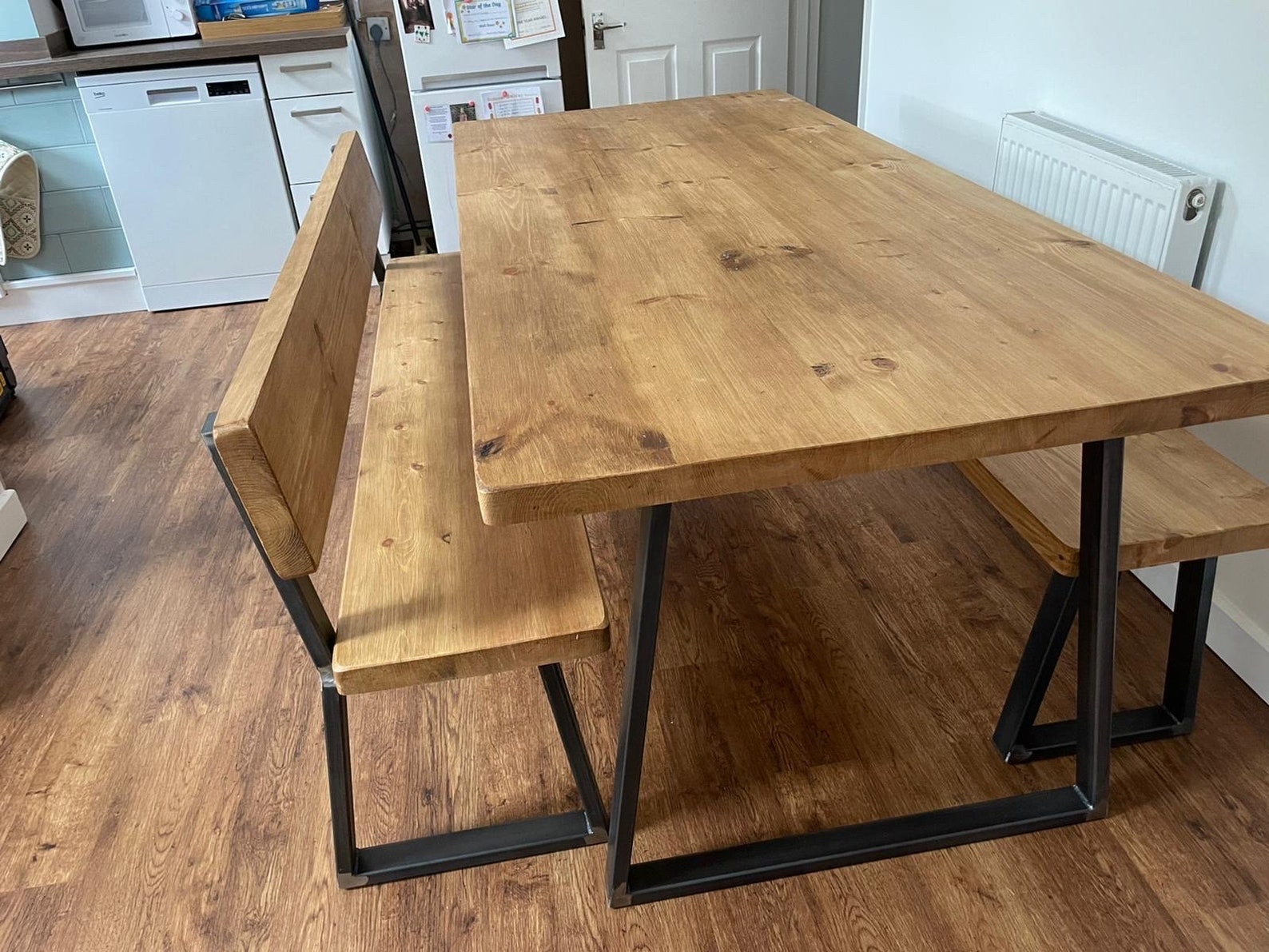 Rustic Industrial Handmade Dining Table - Etsy UK