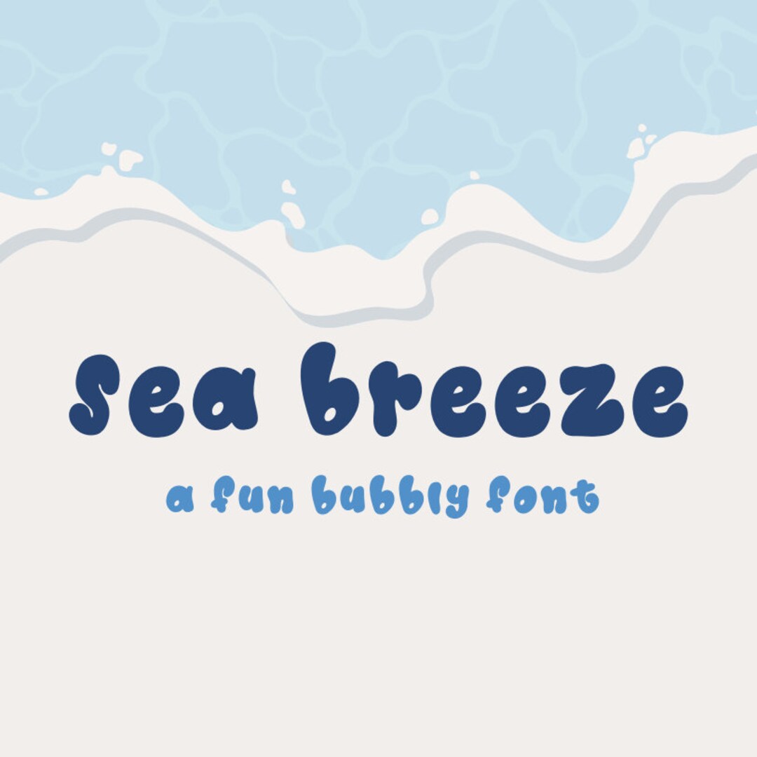 SEA BREEZE Font - Handwritten Font, Bold Fonts, Cricut Fonts, Laser Cut ...