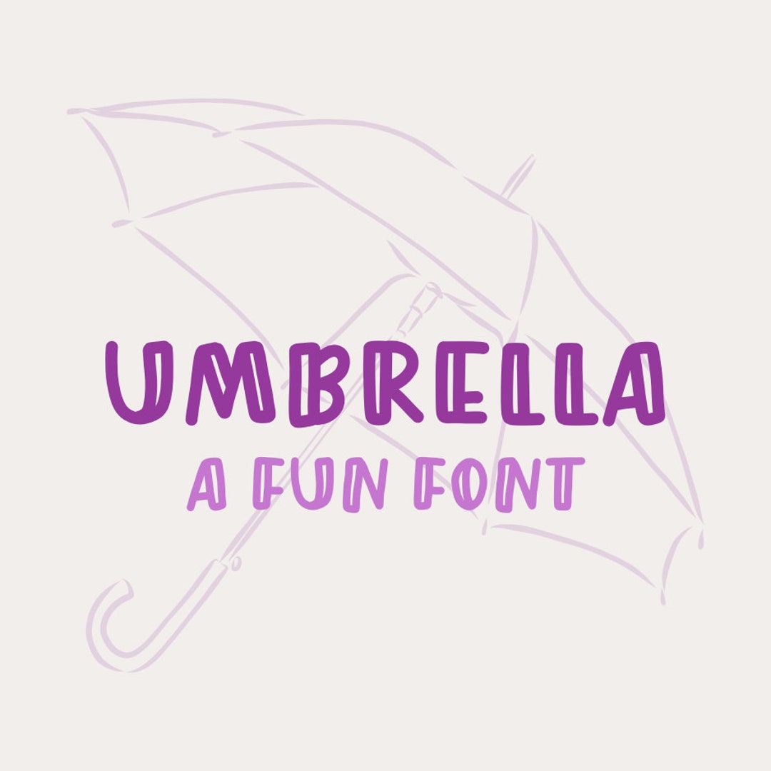 UMBRELLA Font- Handwritten Font, Bold Fonts, Cricut Fonts, Laser Cut ...
