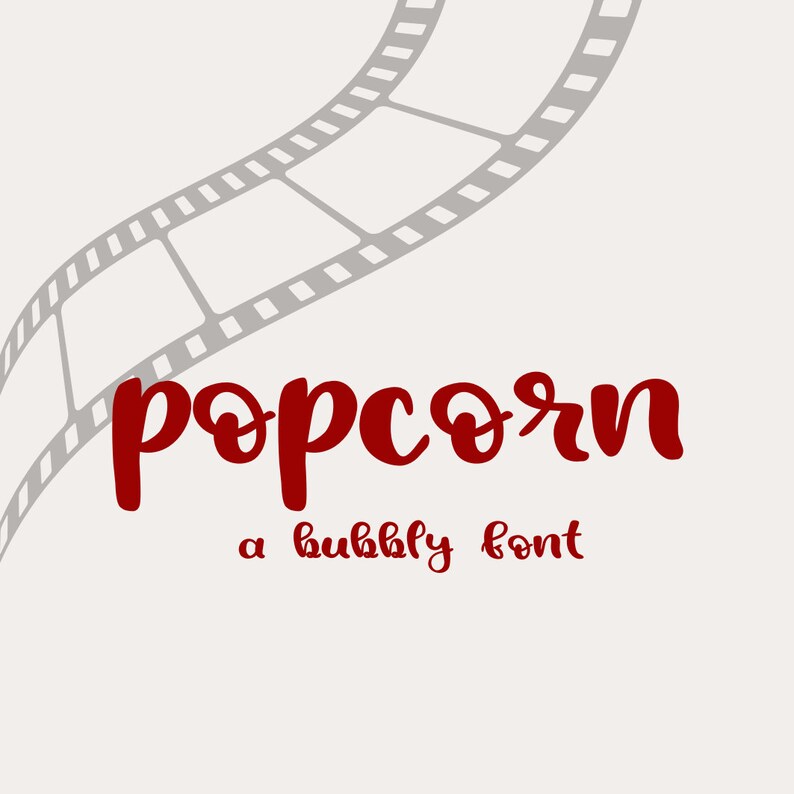POPCORN Font- Handwritten Font, Bold Fonts, Cricut Fonts, Laser Cut Fonts, Cute Font, Bold Font ...