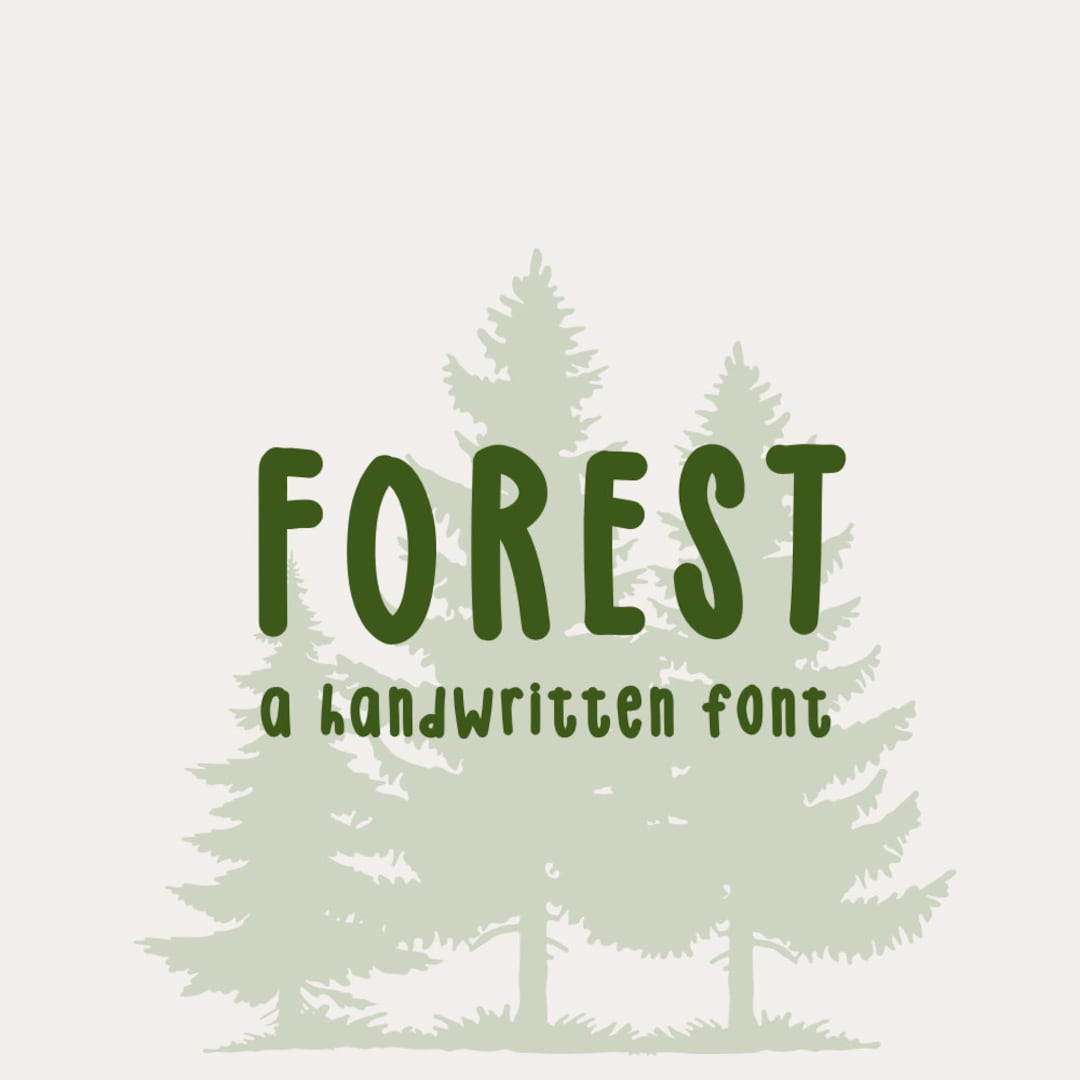 FOREST Font - Handwritten Font, Bold Fonts, Cricut Fonts, Laser Cut ...