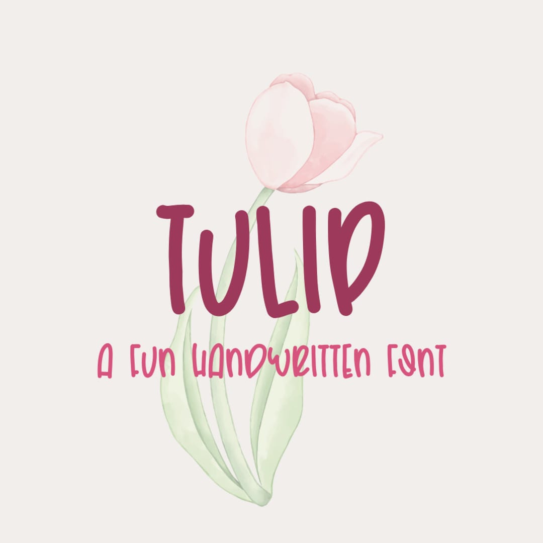TULIP Font Handwritten Font, Bold Fonts, Cricut Fonts, Laser Cut Fonts ...