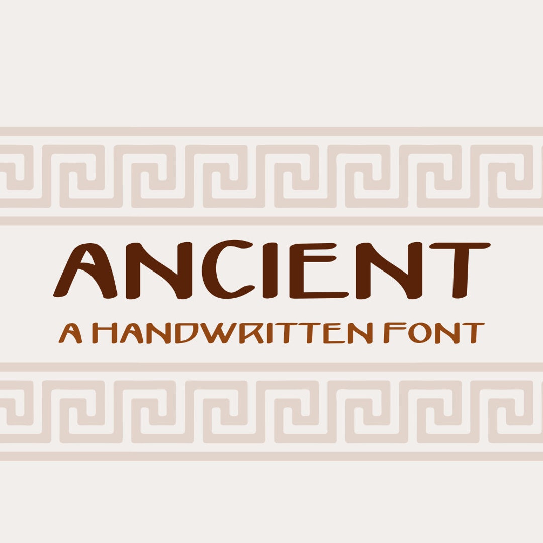ANCIENT Font - Handwritten Font, Bold Fonts, Cricut Fonts, Laser Cut ...