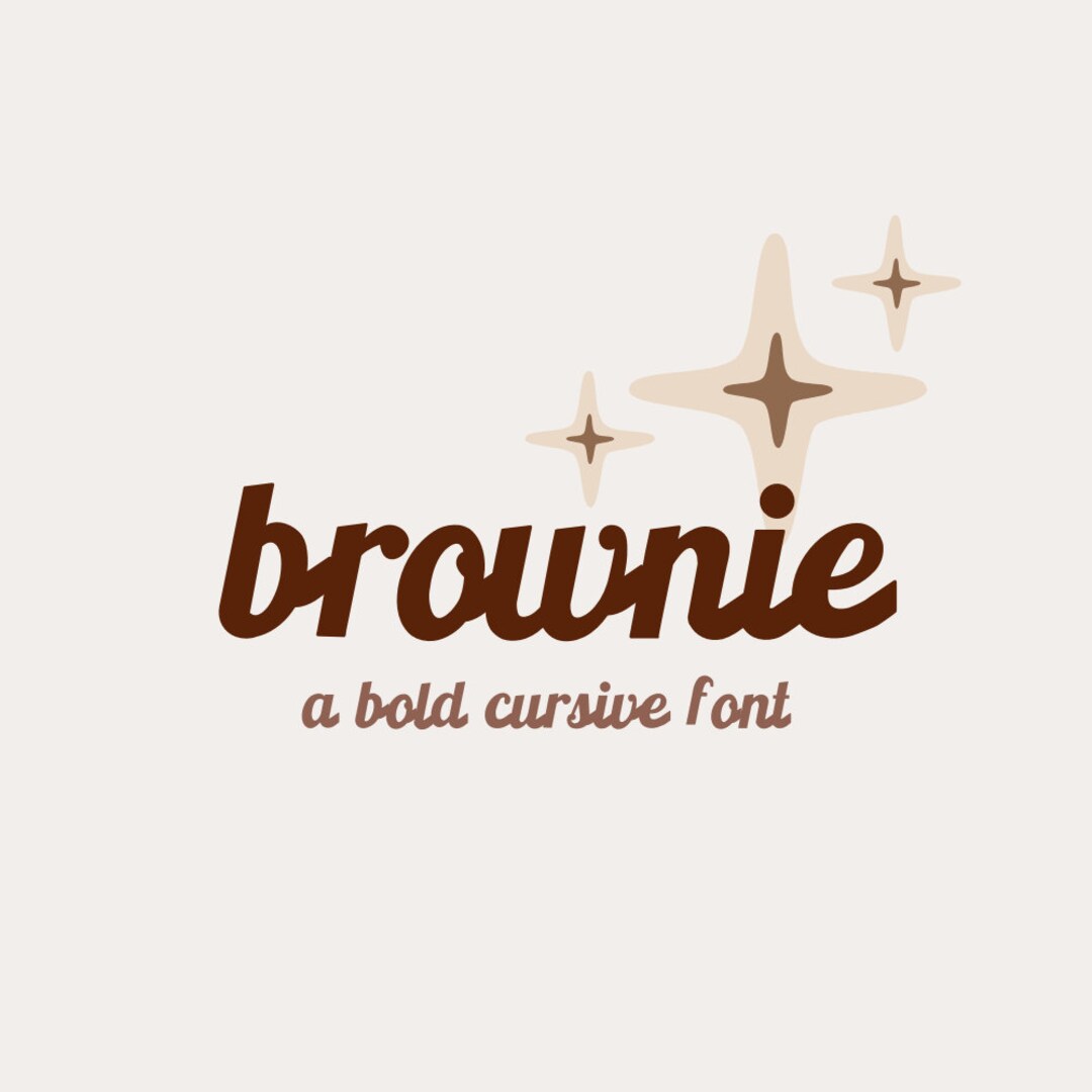 BROWNIE Font - Handwritten Font, Bold Fonts, Cricut Fonts, Laser Cut ...