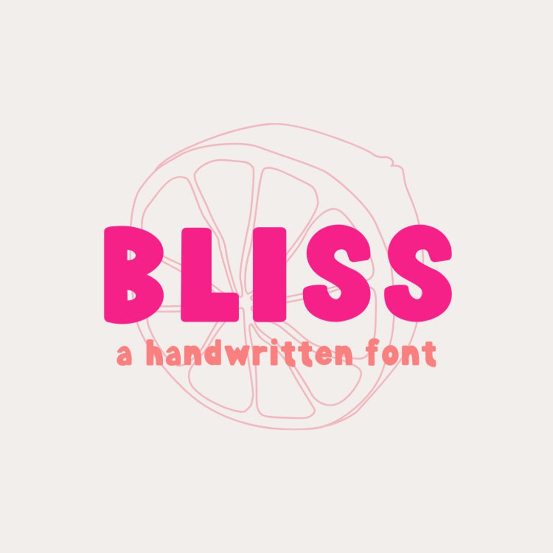 BLISS Font Handwritten Font, Bold Fonts, Cricut Fonts, Laser Cut Fonts ...