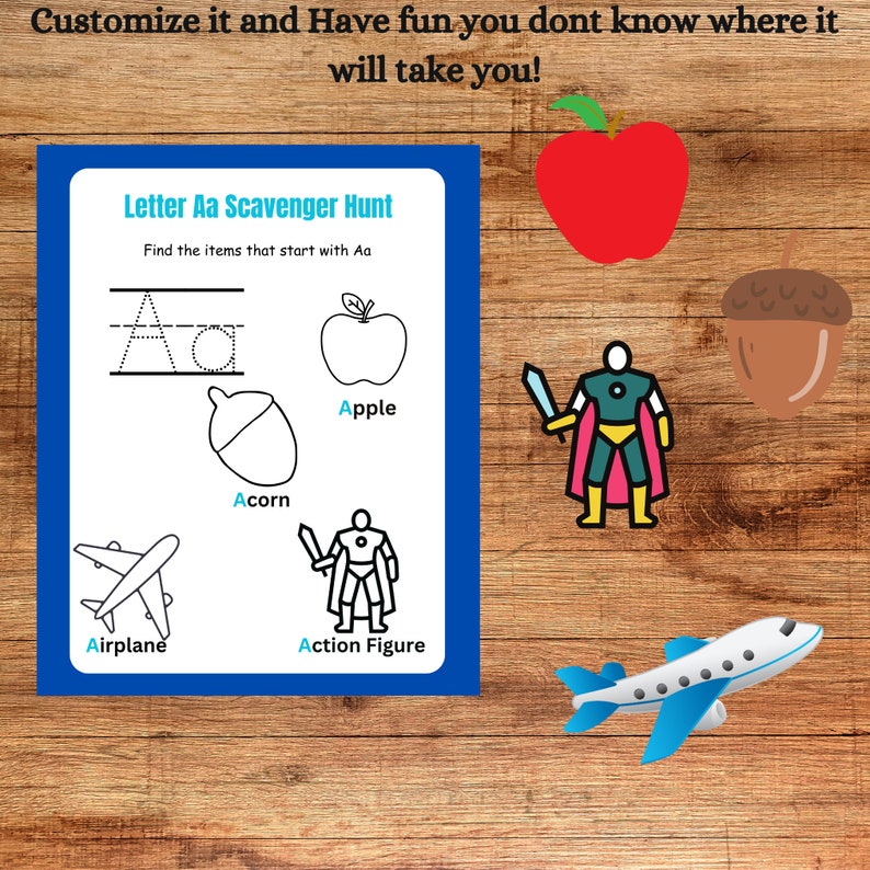 Alphabet Scavenger Hunt, Abc's, Kids, Customizable, Digital Download - Etsy