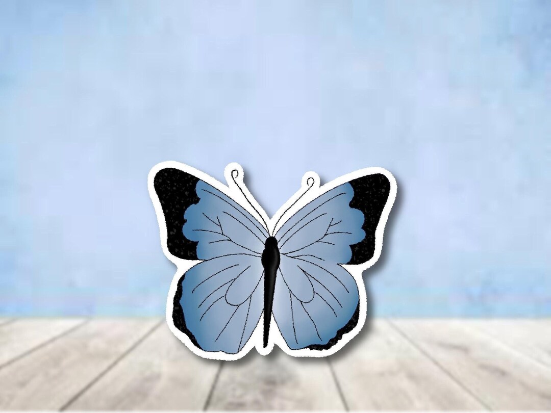 Blue Butterfly Sticker - Version 1 - Etsy