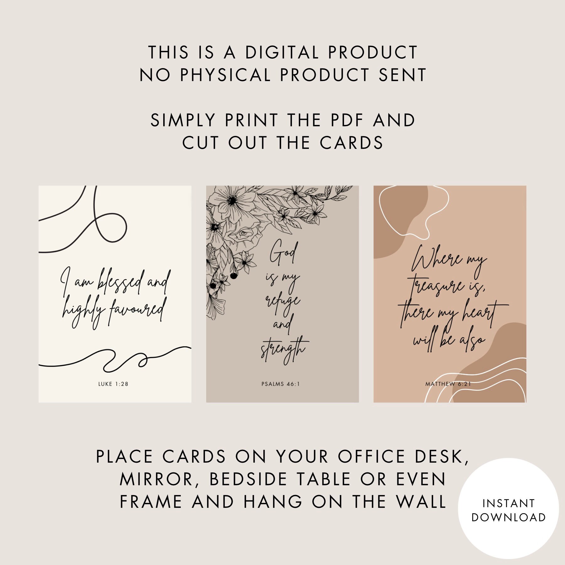 52 Modern Biblical Affirmation Cards - Etsy