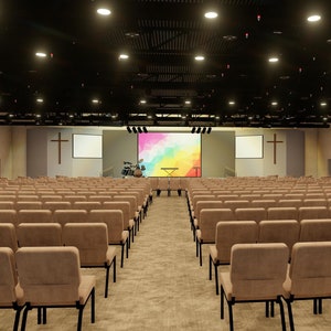 Tailored Church Interior Design | Sanctuary & Community Space Layouts ...