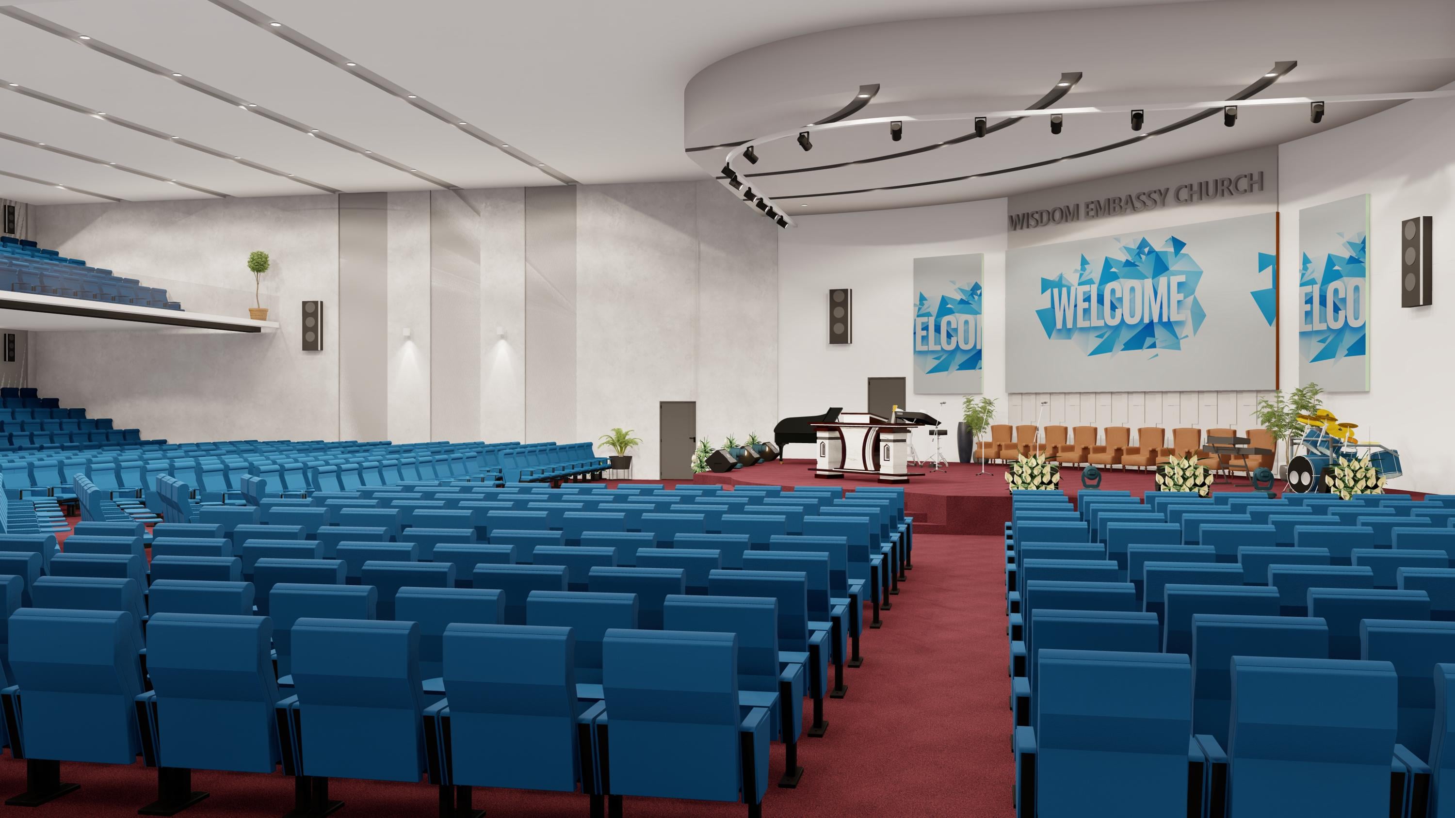 Custom Church Design Package – Detailed Interior & Exterior 3D ...
