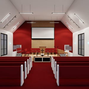 Tailored Church Interior Design | Sanctuary & Community Space Layouts ...