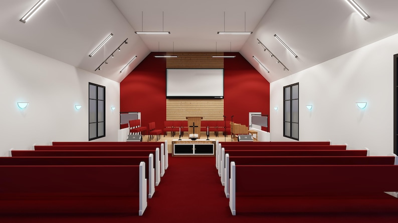 Tailored Church Interior Design | Sanctuary & Community Space Layouts ...