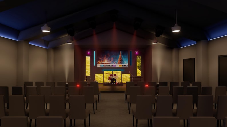 Custom Church Design Package – Detailed Interior & Exterior 3D ...