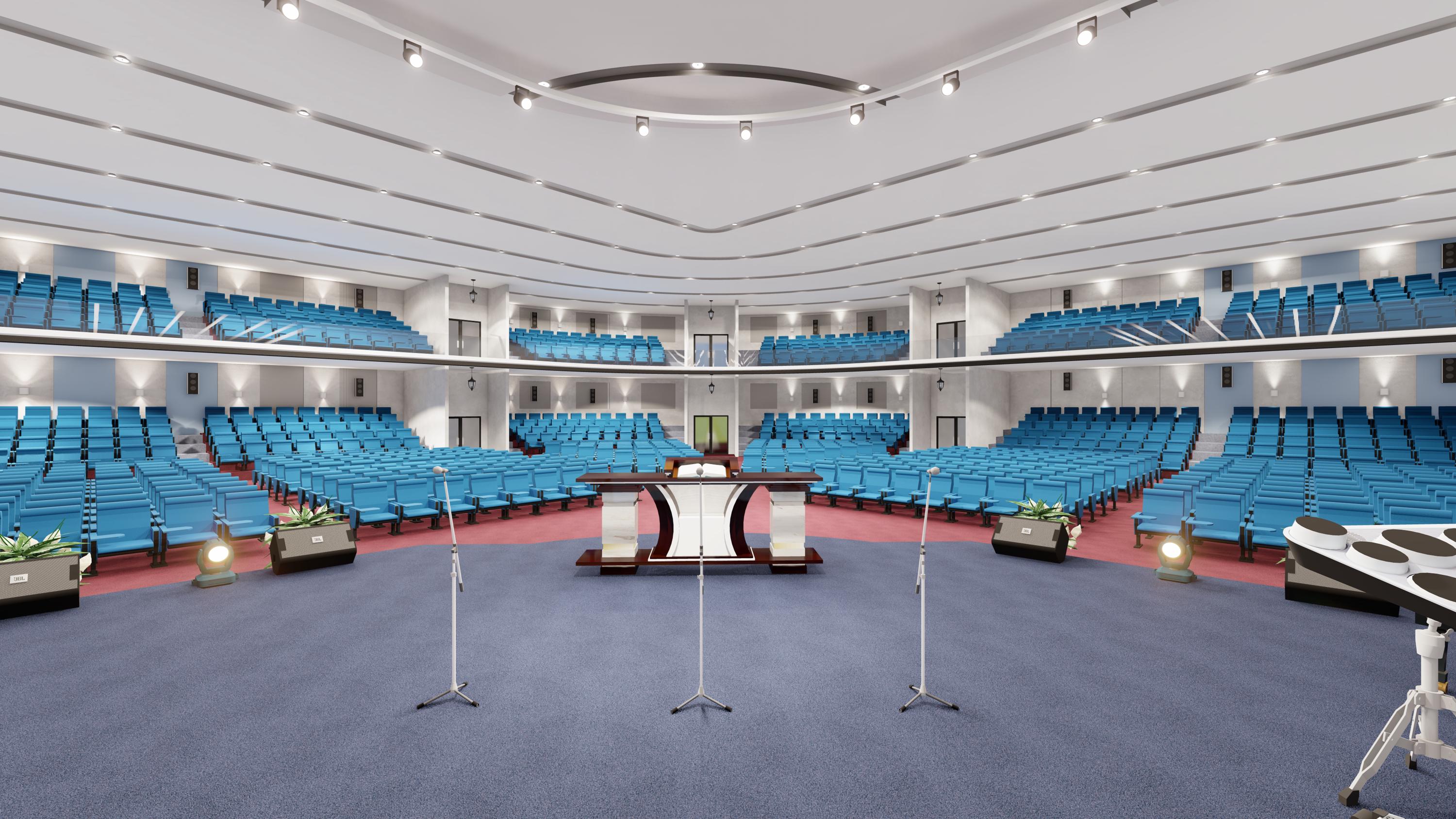 Custom Church Design Package – Detailed Interior & Exterior 3D ...