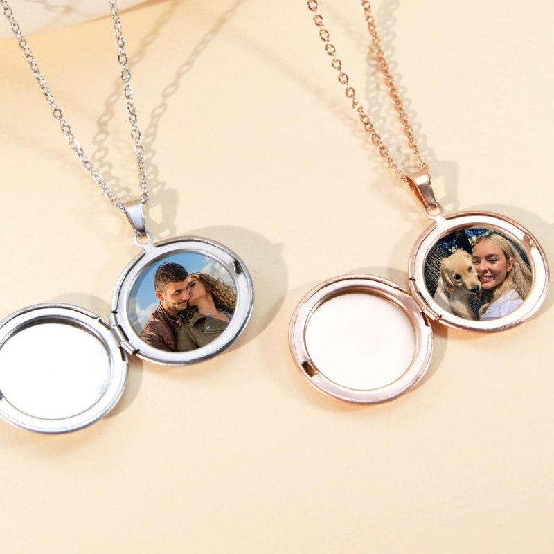 Locket Necklace With Photo - Etsy