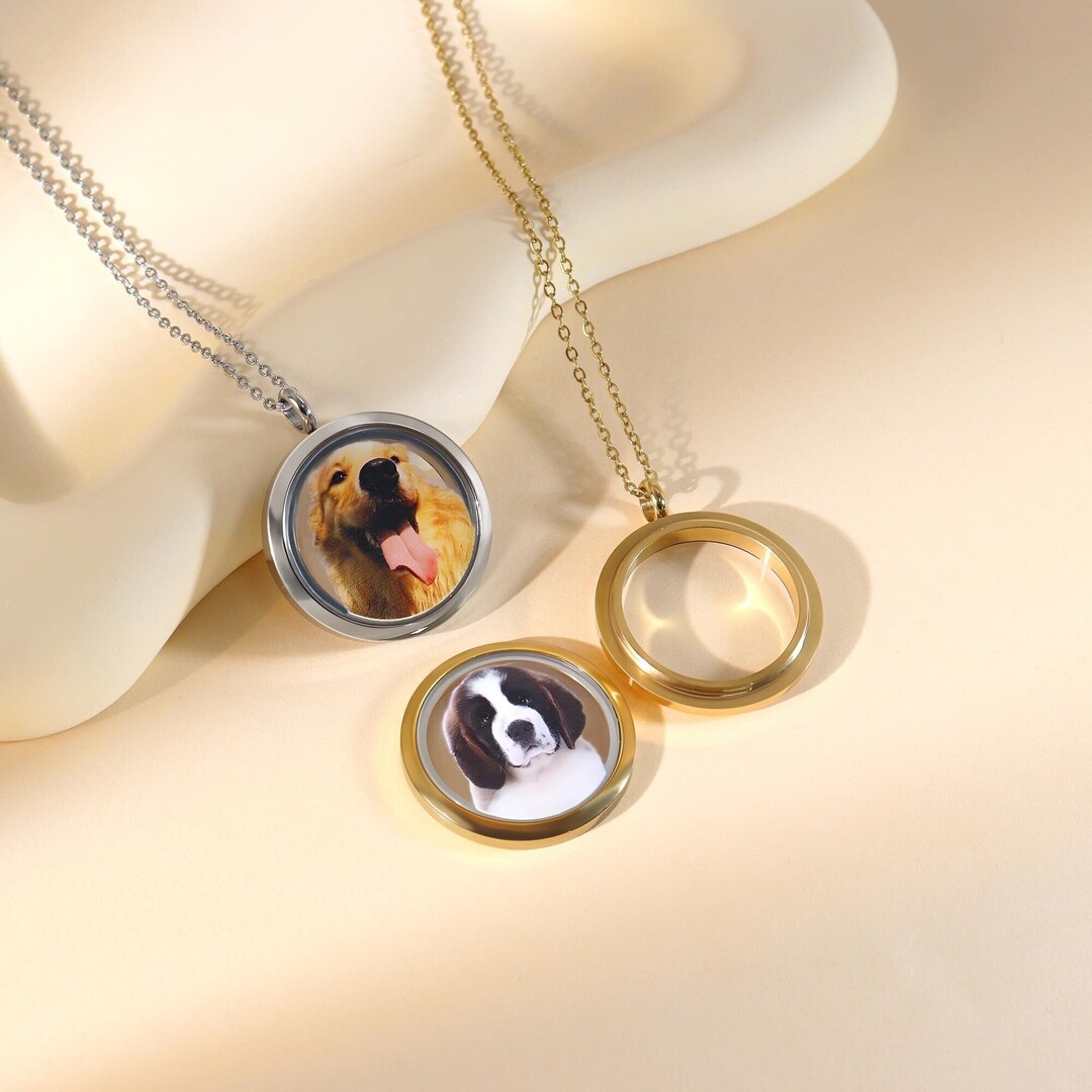 Personalized Pet Fur Necklace • Pet Fur Locket Necklace •pet Portrait ...
