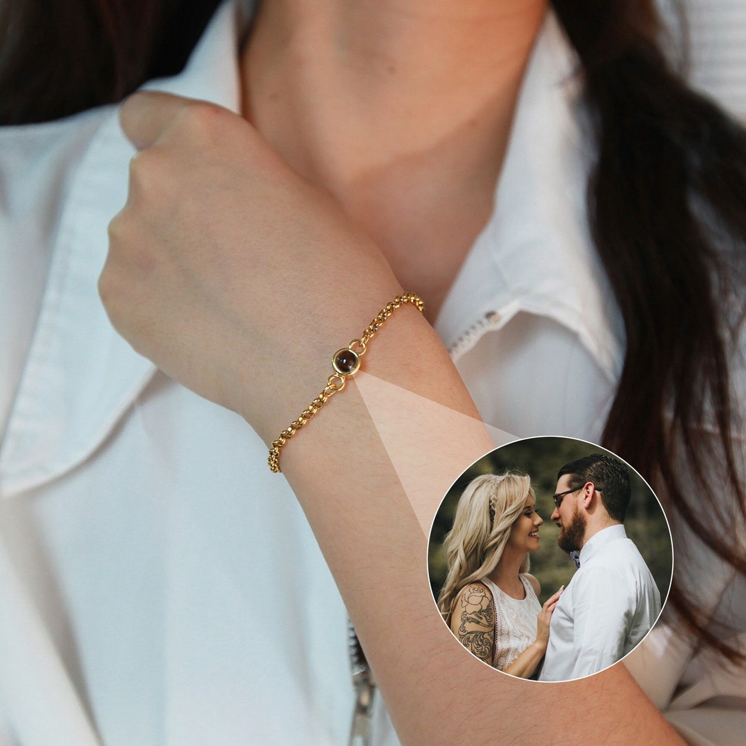 Personalized Photo Projection Braceletminimalist Bracelets With ...