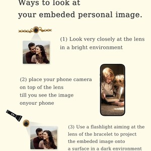 Personalized Photo Projection Bracelet•minimalist Bracelets With ...