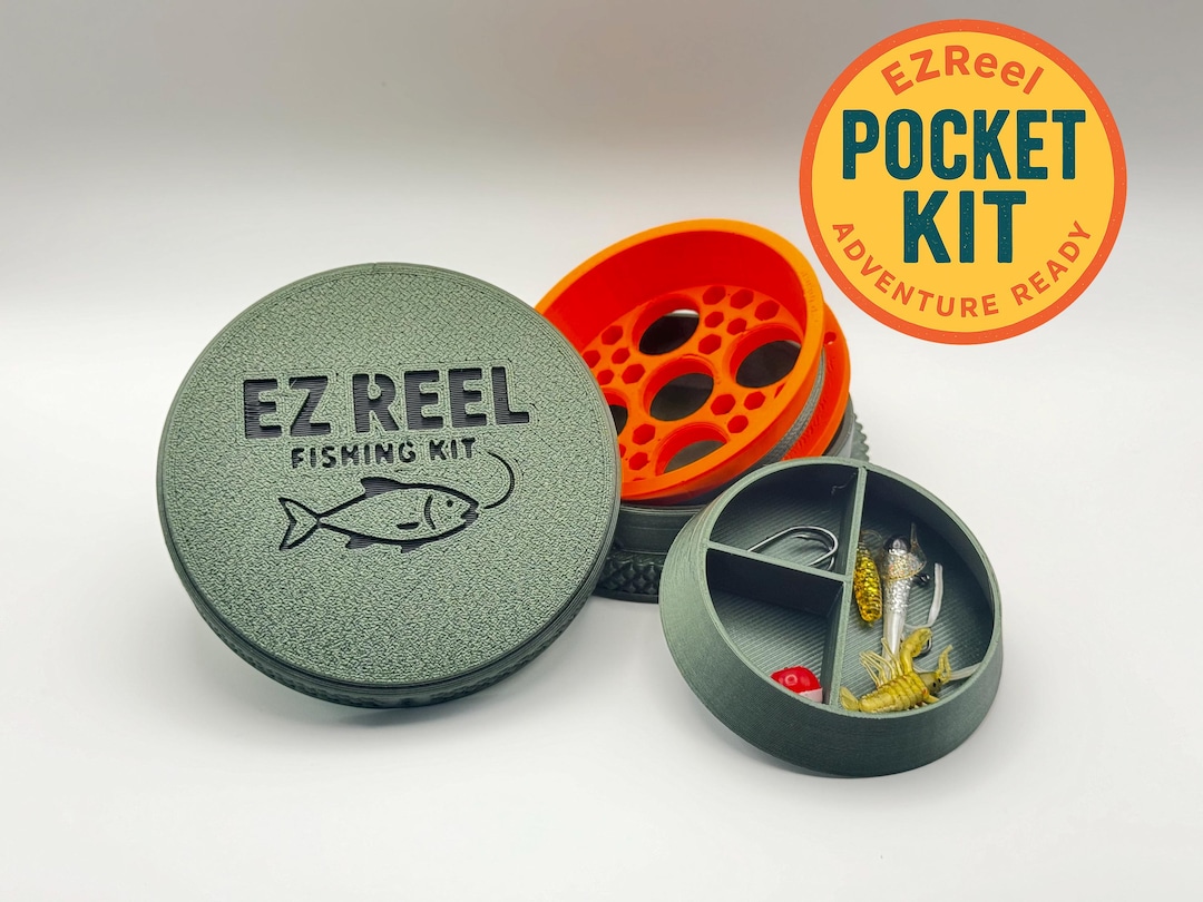 EZ Reel- Pocket Fishing Kit: Handline Reel With Tackle - Hiking, Travel ...