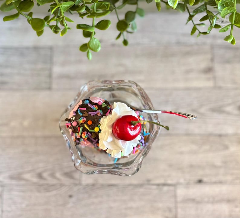 Fake Neapolitan Hot Fudge Sundae | Ice Cream Decor | Dessert Bar ...