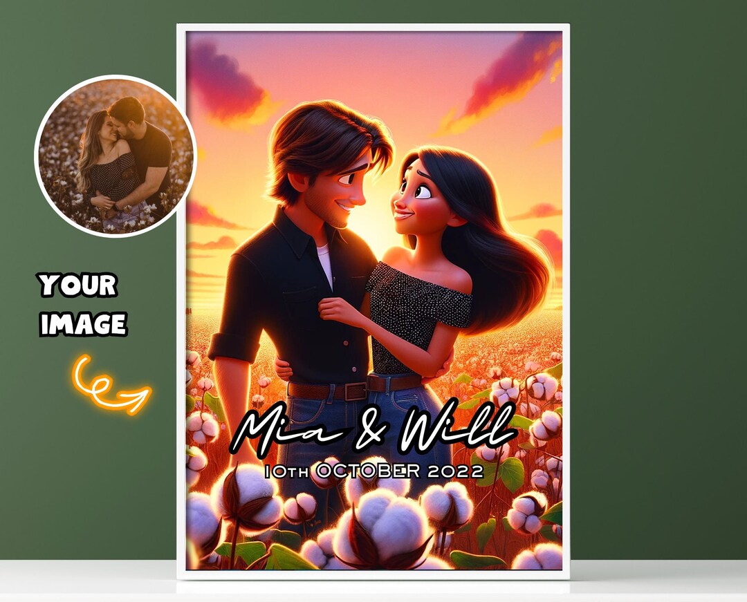 Custom Cartoon Art Personalized Cartoon Portrait, Unique Digital Art ...