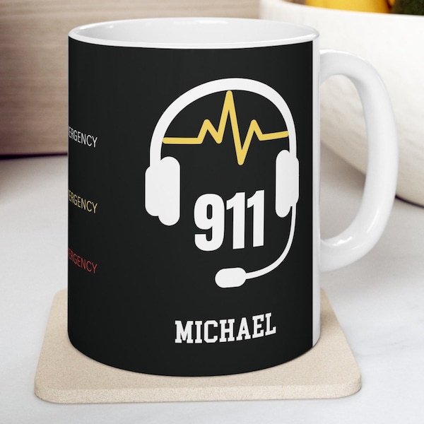 Custom 911 Dispatch Coffee Cup - Etsy