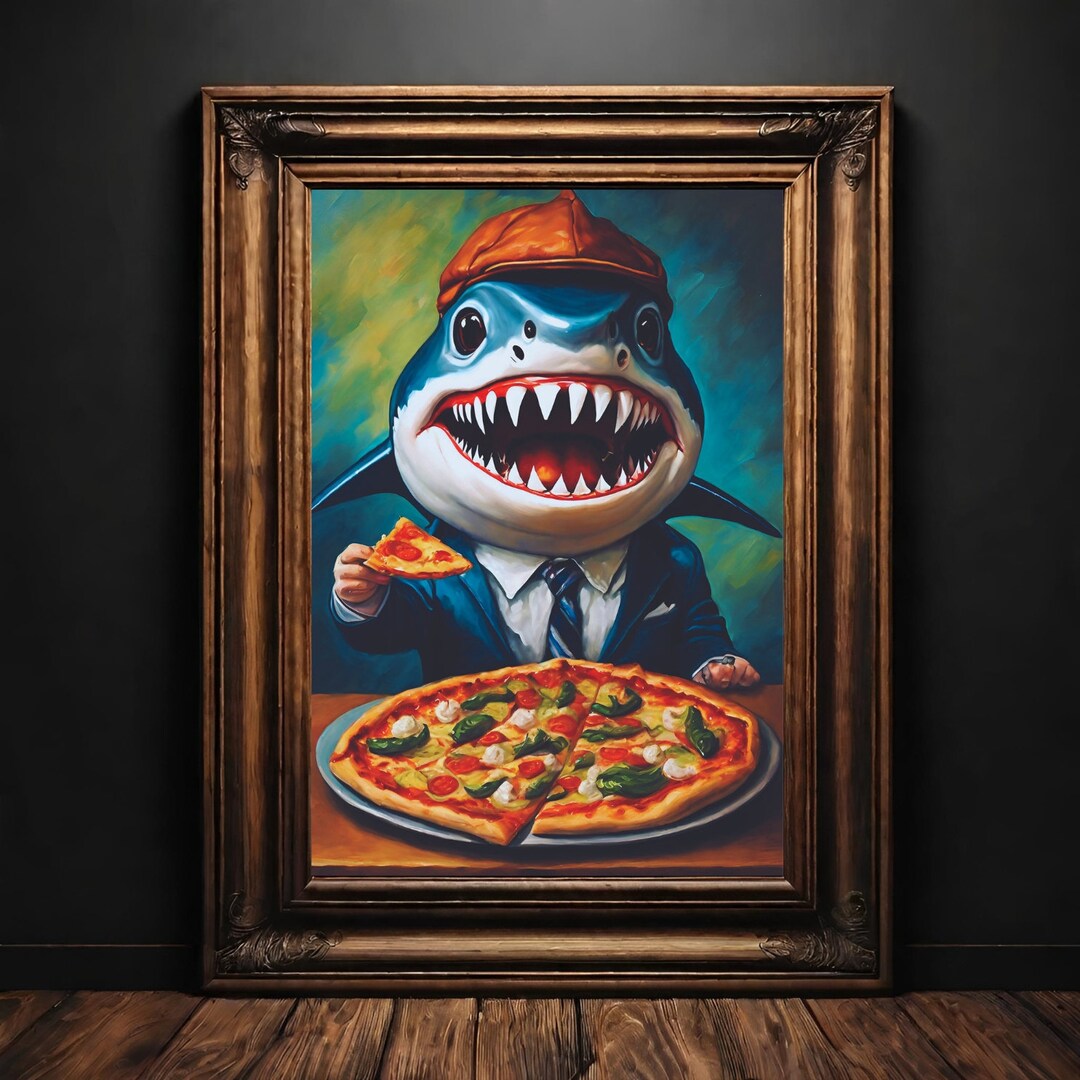 Sharky Going Vegan | Vegetable Pizza, Sharks and Pizza, Pizza Addiction ...