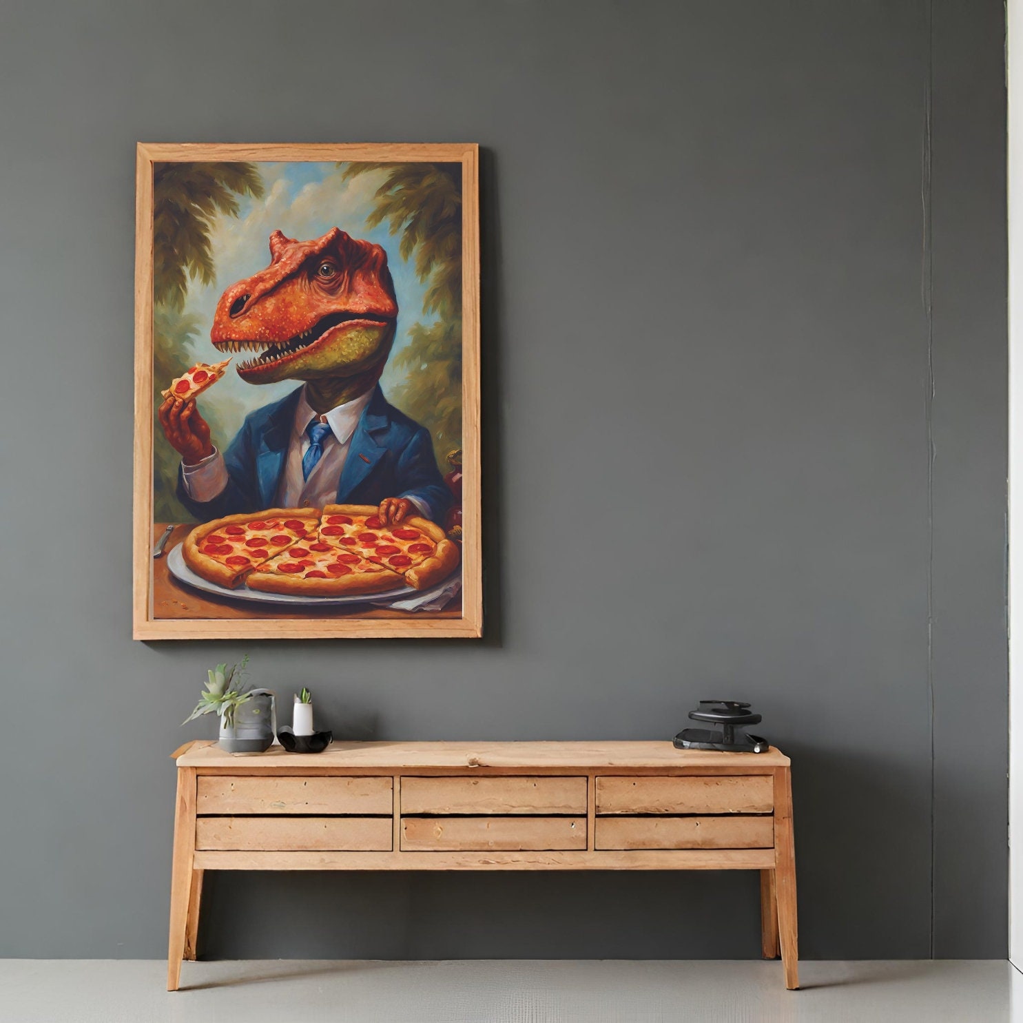 Mr. Dino Pepperoni Pizza, Dinosaurs and Pizza, Pizza Lovers, Vintage ...