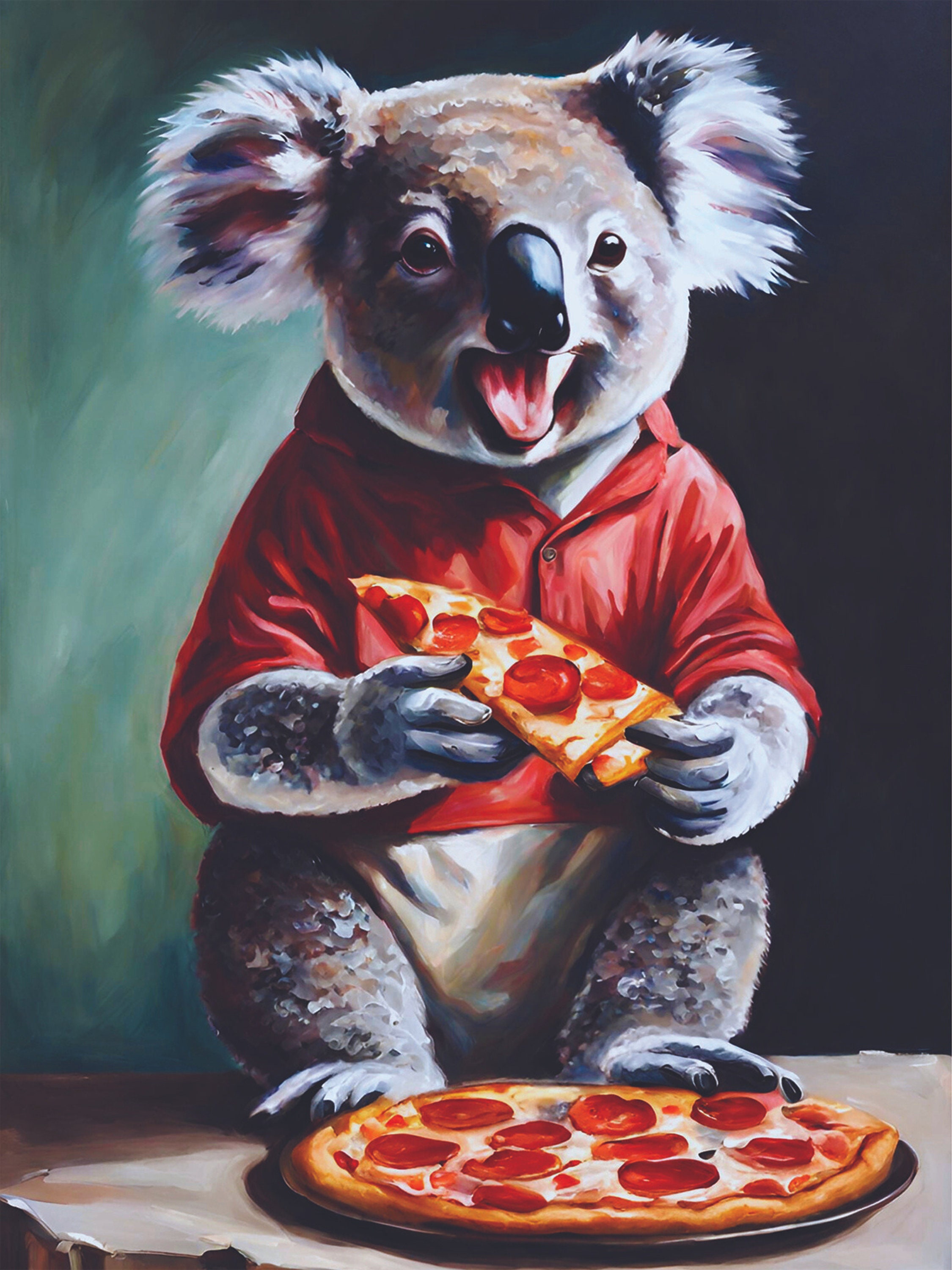 Go Koala Pepperoni Pizza, Animals and Pizza, Pizza Lovers, Foodies ...