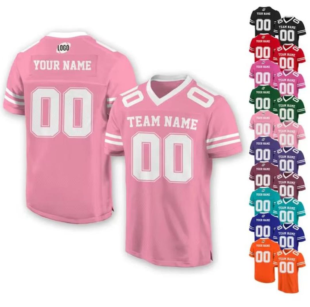Personalized Team Name & Number Football Jersey Shirt for Adult ...