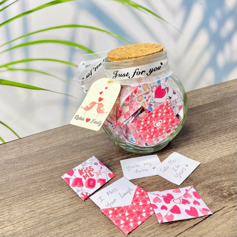 Personalized Love Letter Jar, Love Notes Jar, Long Distance ...