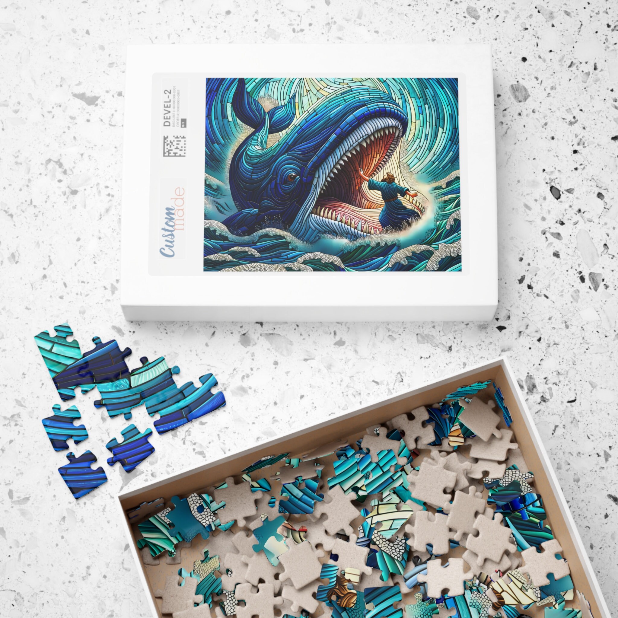 Jonah and the Whale Bible Study Jigsaw Puzzle Mosaic Style 4 Kids and ...