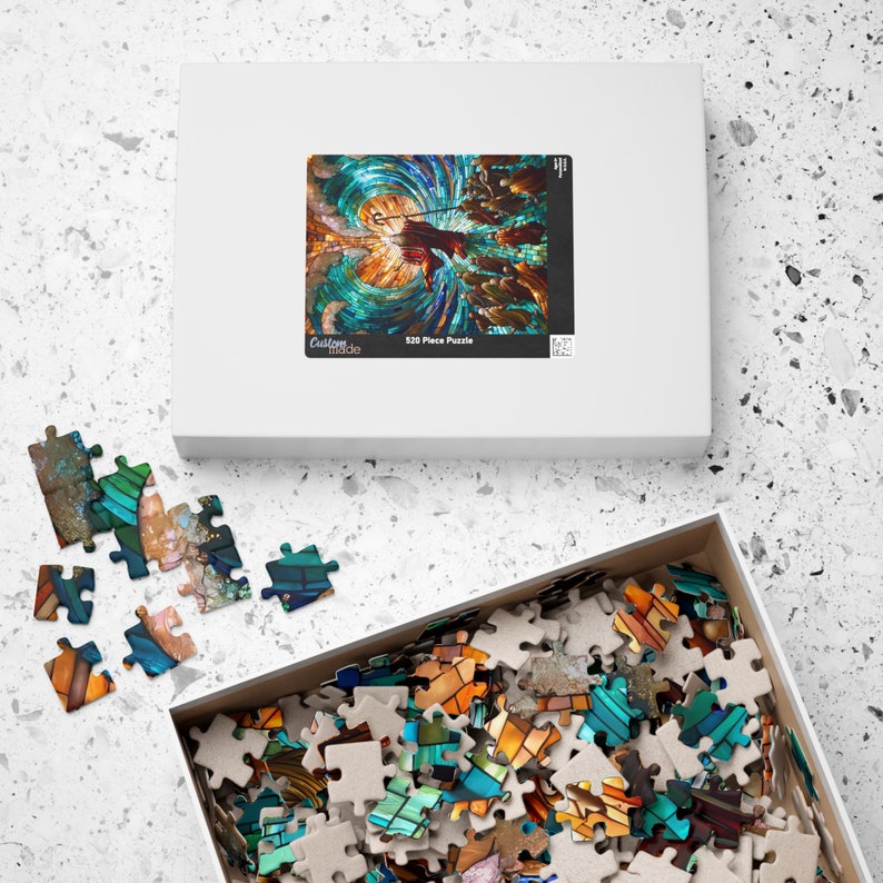 Jigsaw Puzzle Moses Parting the Red Sea Bible Puzzle Glass Mosaic Style ...