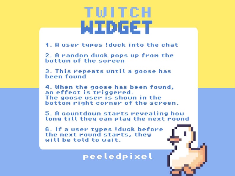 Animated Duck, Duck, Goose Widget | Interactive Widget for Twitch ...